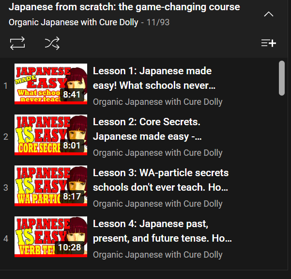 Cure Dolly and Organic Japanese - Nihongo ha kantan desu ne